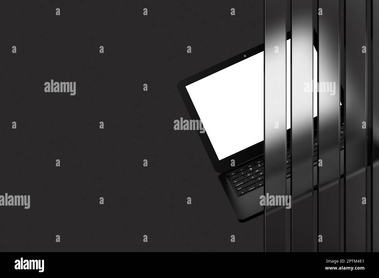 Modern Laptop Computer Notebook and Blank Screen for Your Design Behind ...