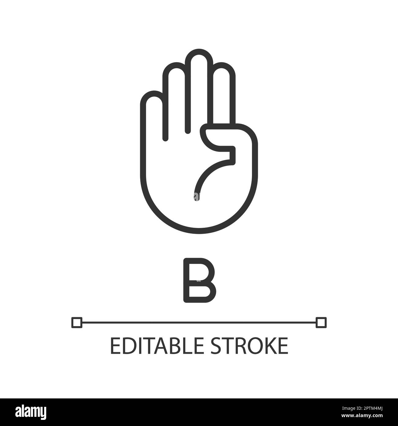 American sign language alphabet Black and White Stock Photos & Images ...