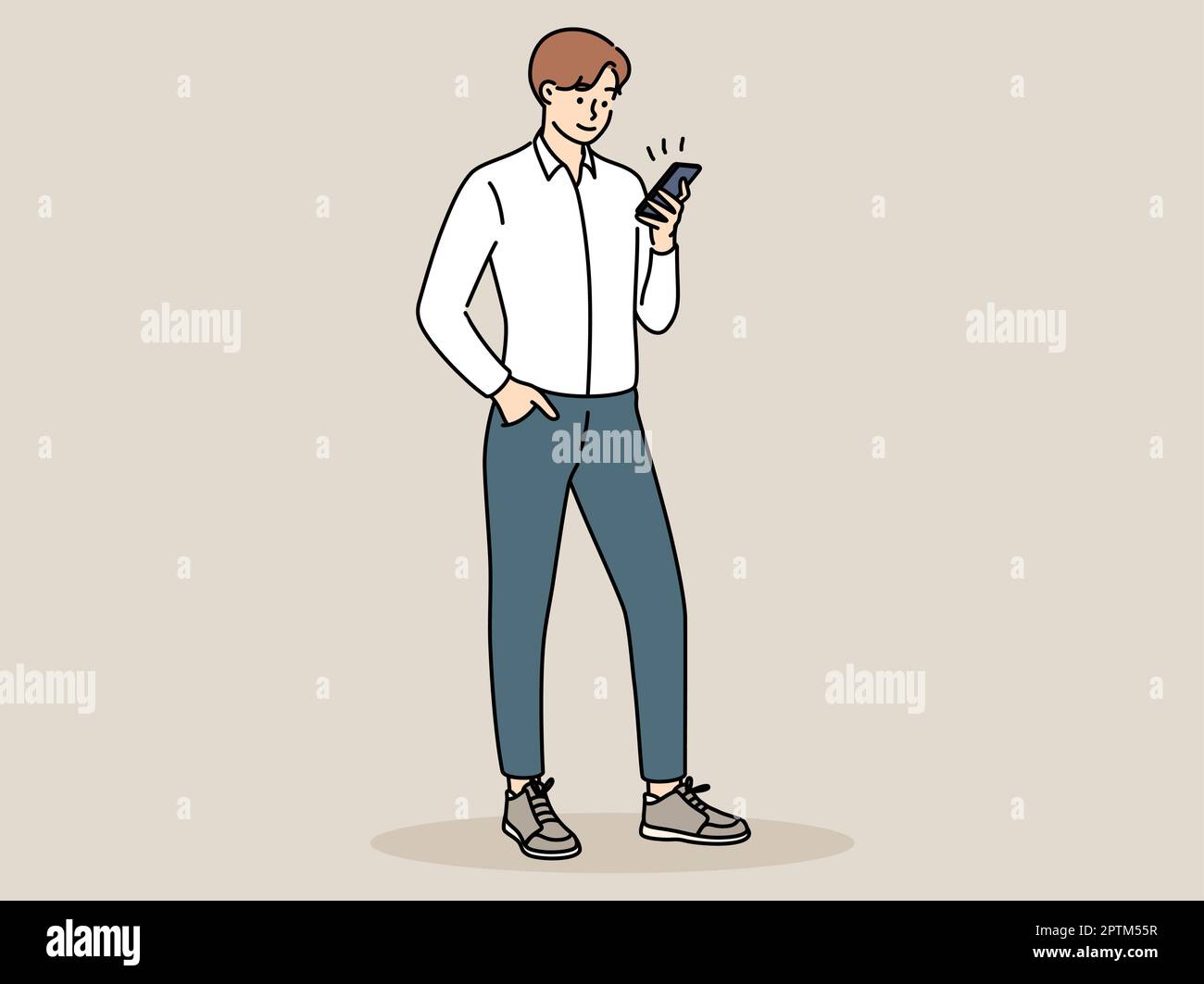 Cellphone browsing Stock Vector Images - Alamy