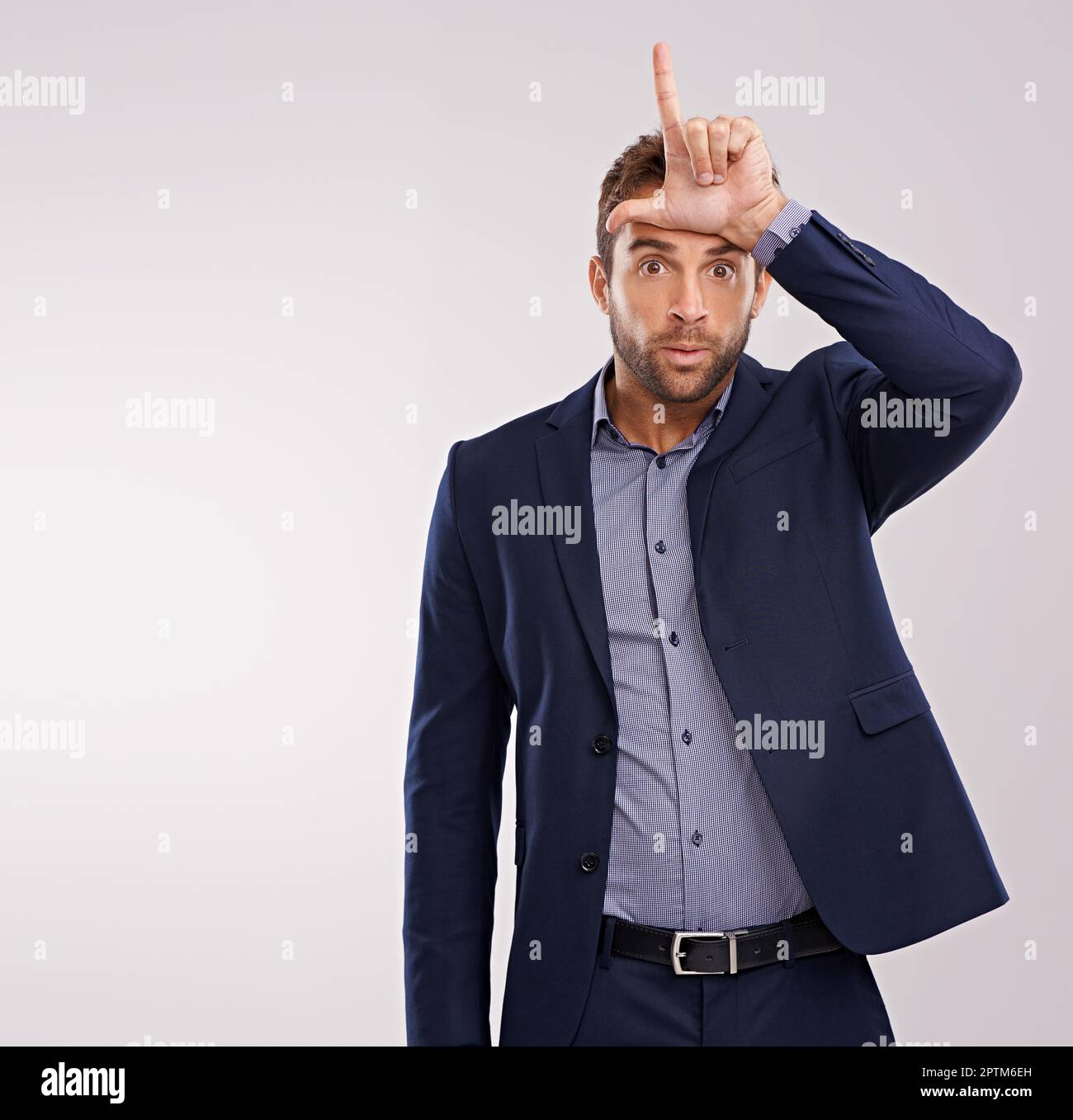 Loser hand gesture man hi-res stock photography and images - Alamy