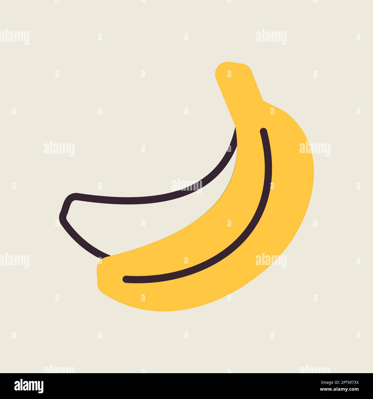 Banana vector icon. Graph symbol for food and drinks web site, apps ...