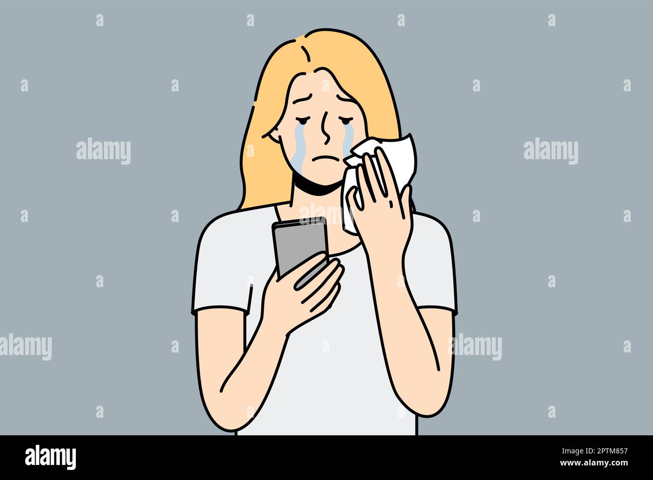 Woman look phone Stock Vector Images - Alamy