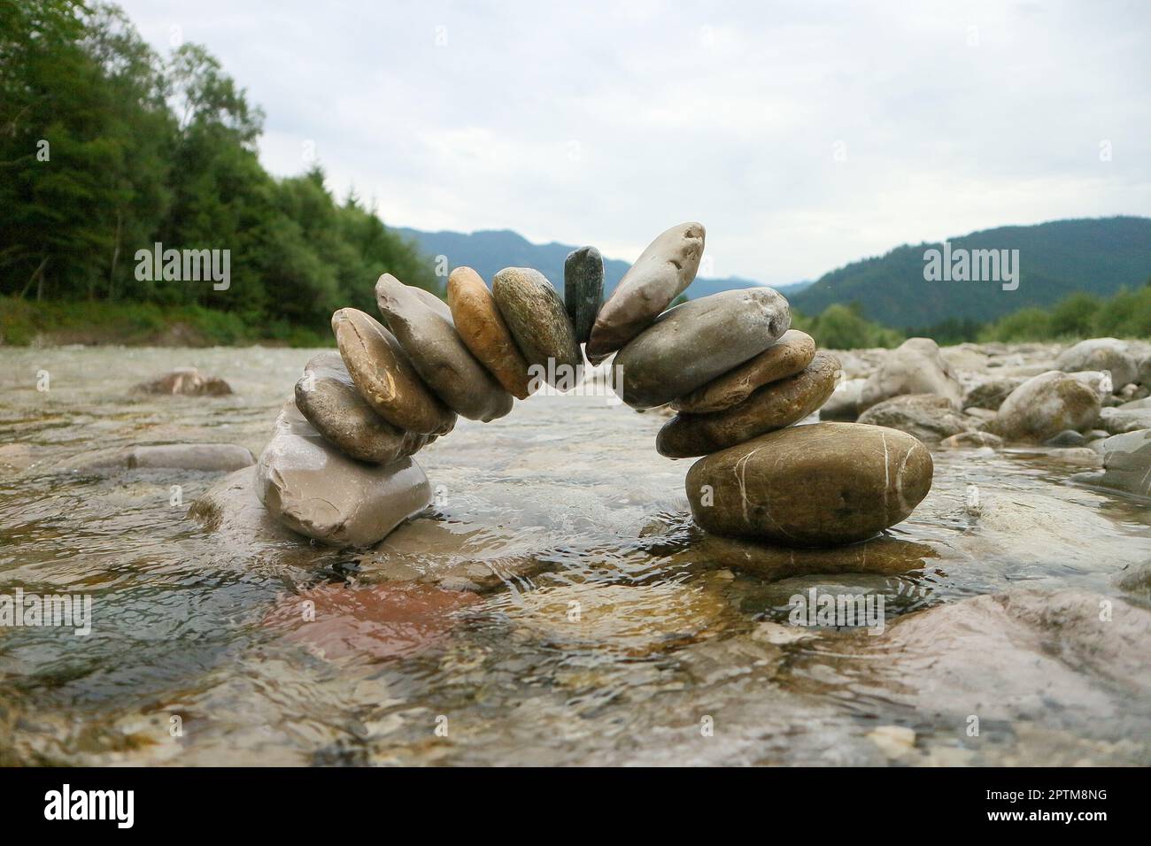Stack of stones as bridge hi-res stock photography and images - Alamy