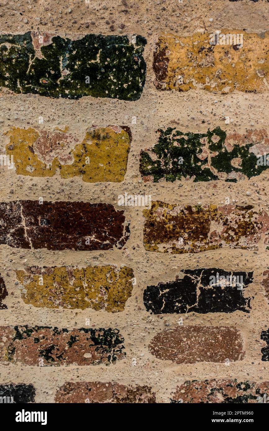 Brick wall, Chartreuse de Champmol, former Carthusian monastery,14th ...