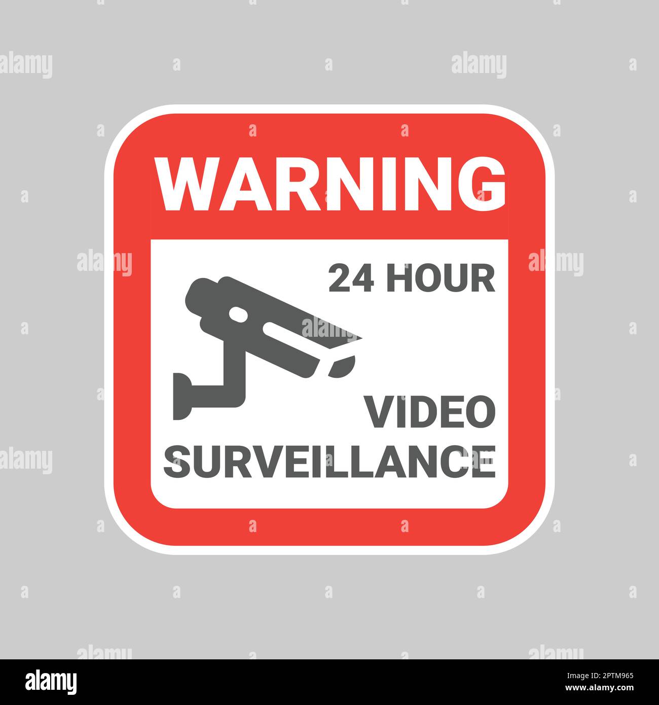 Video surveillance warning vector sticker Stock Vector Image & Art - Alamy