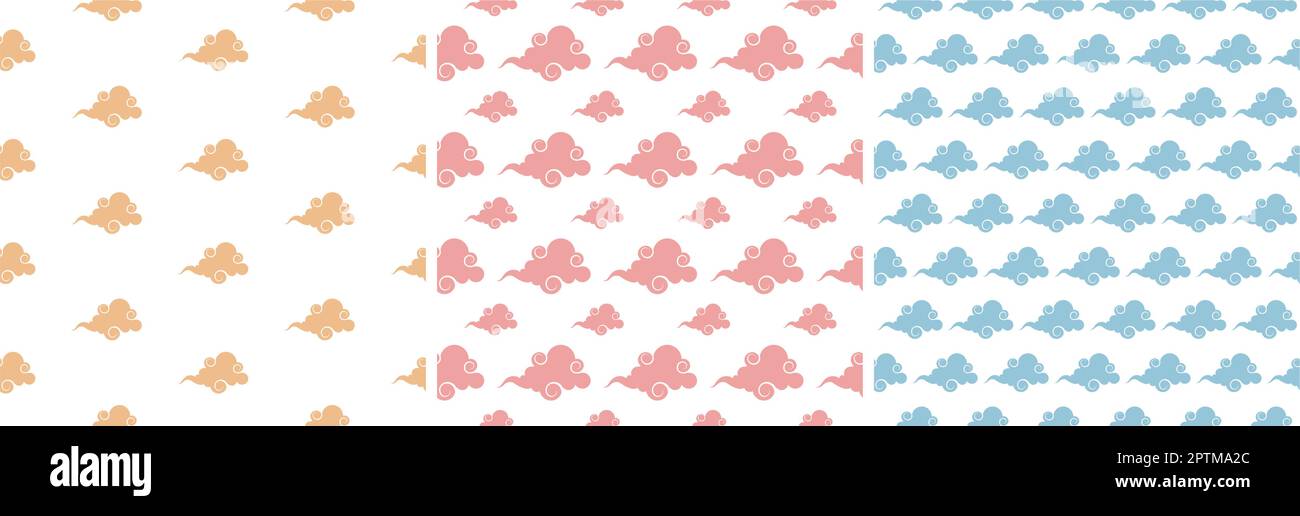 Set of Chinese Lunar New Year 2023 Days Seamless Pattern Decoration ...