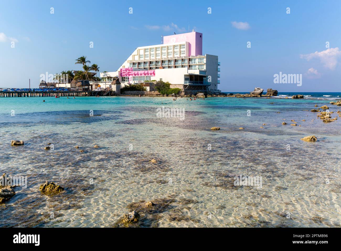 Lagoon at Mia Reef Hotel, Isla Mujeres, Caribbean Coast, Cancun ...