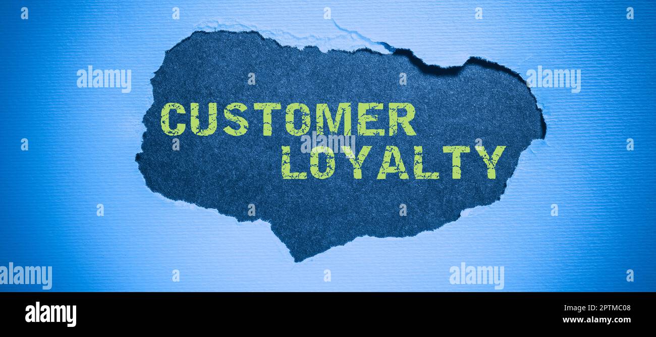 Text showing inspiration Customer Loyalty, Business showcase Client ...