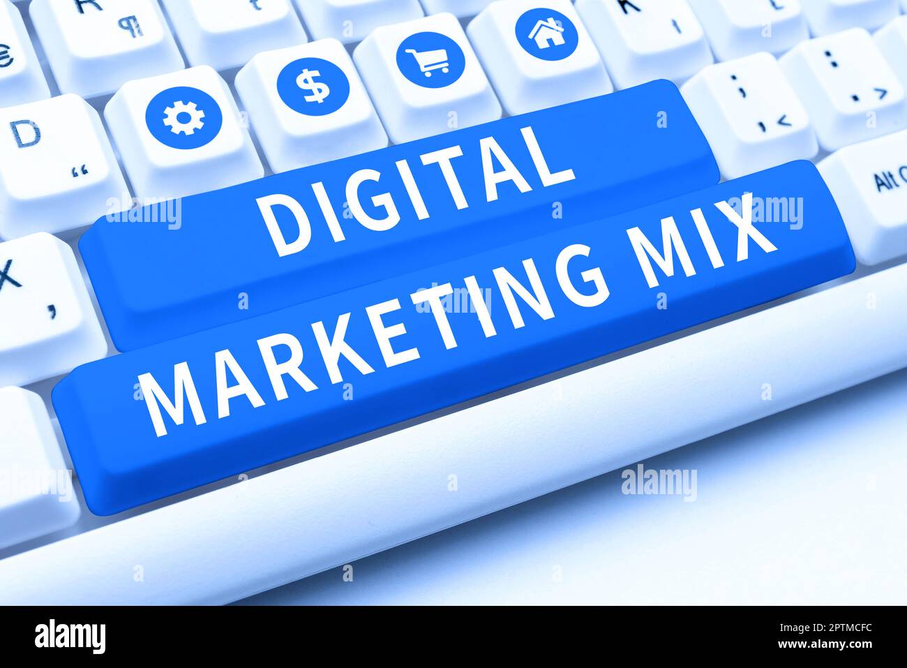 Writing displaying text Digital Marketing Mix, Business concept Set of ...