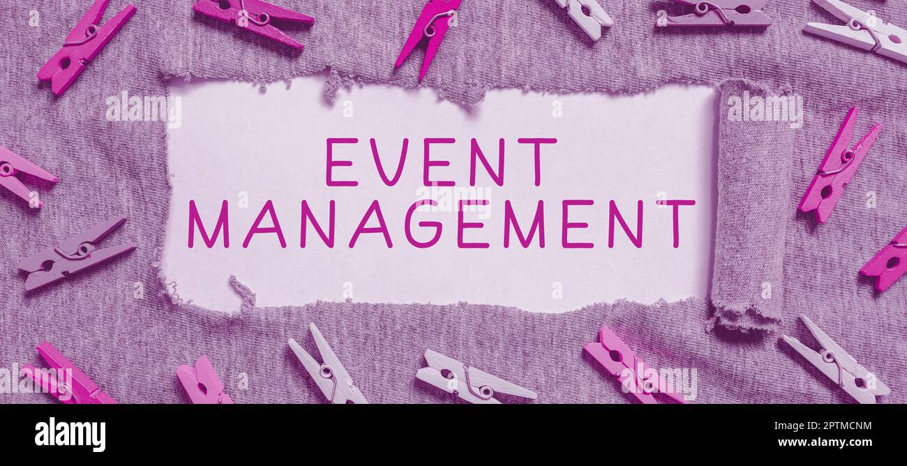 Text caption presenting Event Management, Conceptual photo Special ...