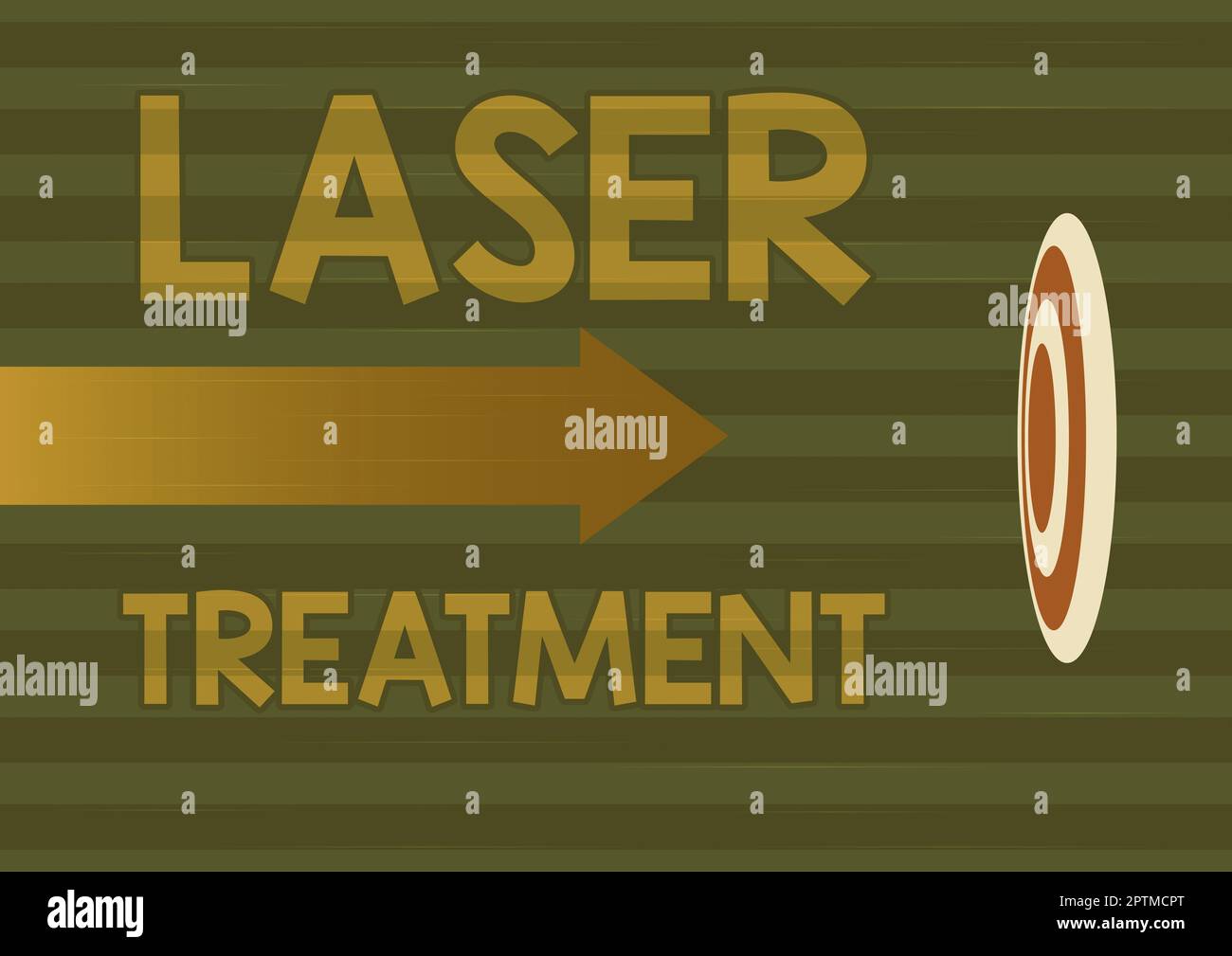Text sign showing Laser Treatment, Word Written on any of various ...