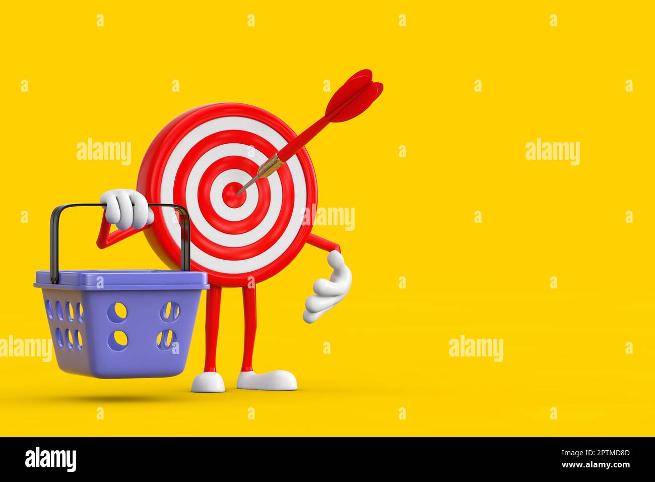 Archery Target and Dart in Center Cartoon Person Character Mascot with ...