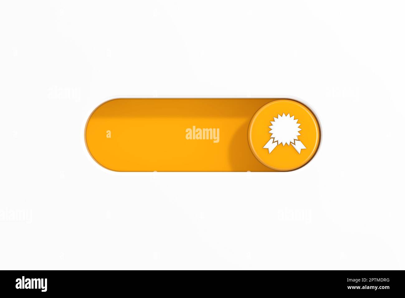 Yellow Toggle Switch Slider with Award Medal Certified Badge Rosette ...