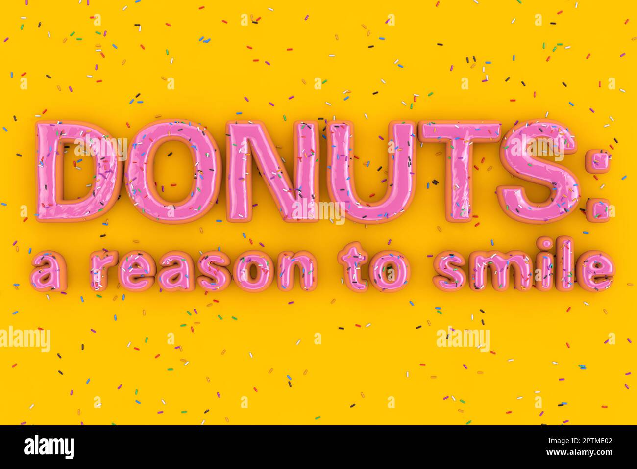 Donuts: A reason To Smile Sale Slogan Sign in Shape of Big Strawberry ...