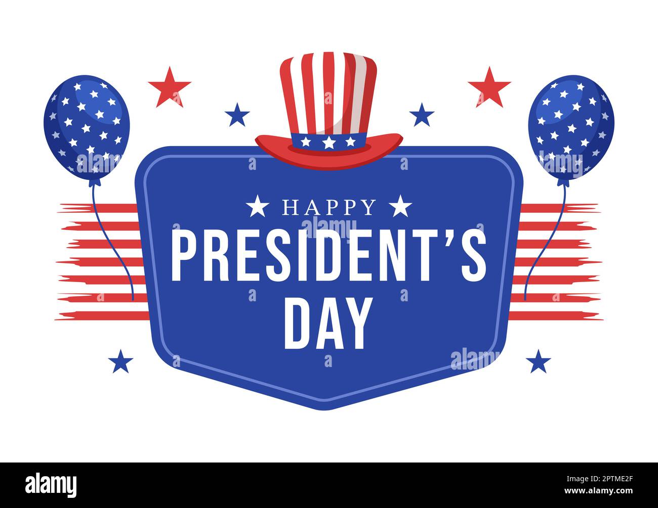 Happy Presidents Day with Stars and USA Flag for the President of ...