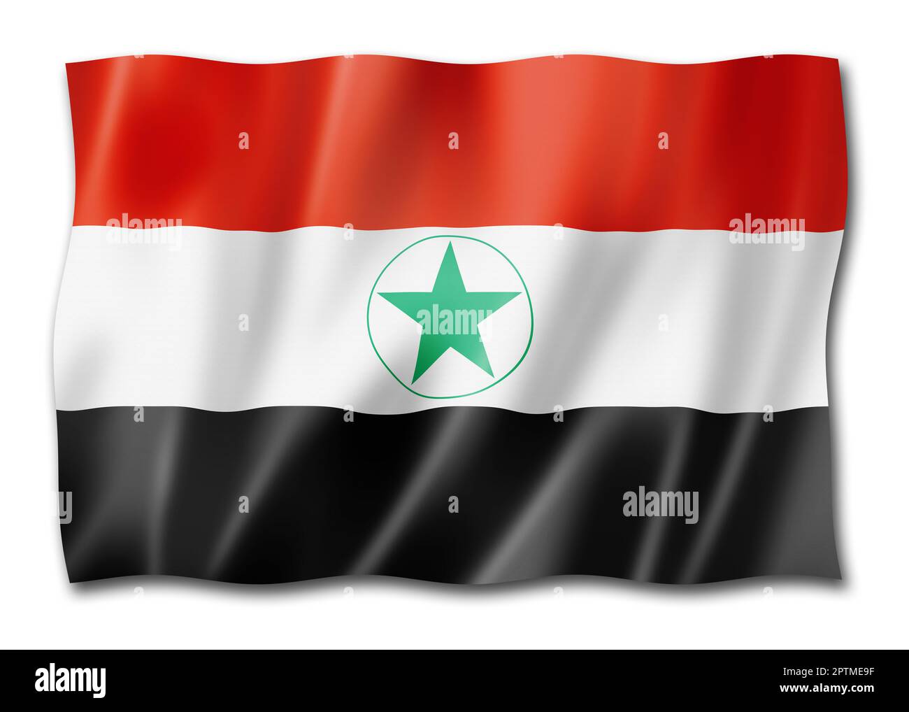 Ahwazi Arabs ethnic flag, Iran. 3D illustration Stock Photo - Alamy