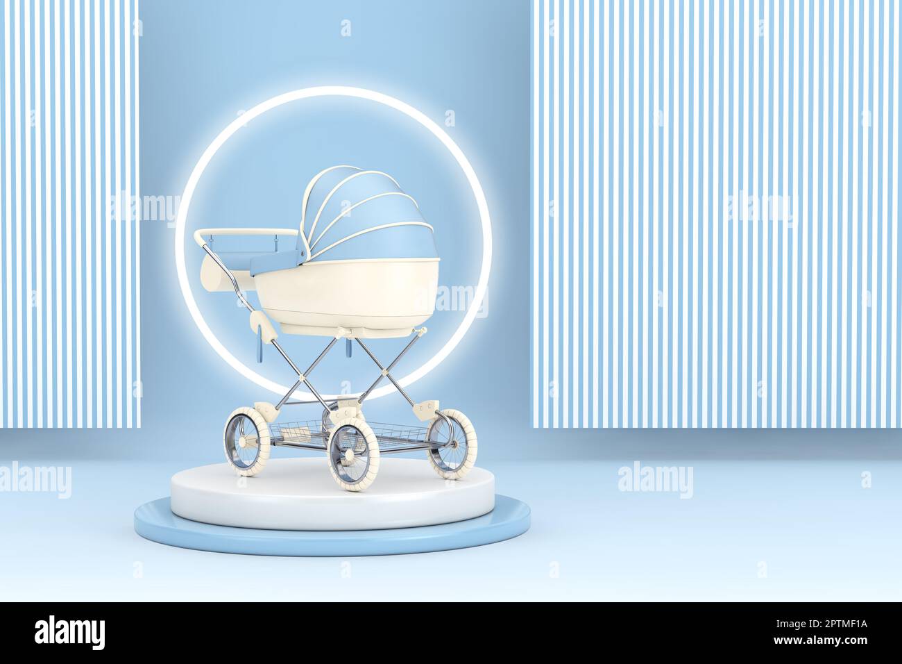 Modern Blue Baby Carriage, Stroller, Pram on top of Product ...