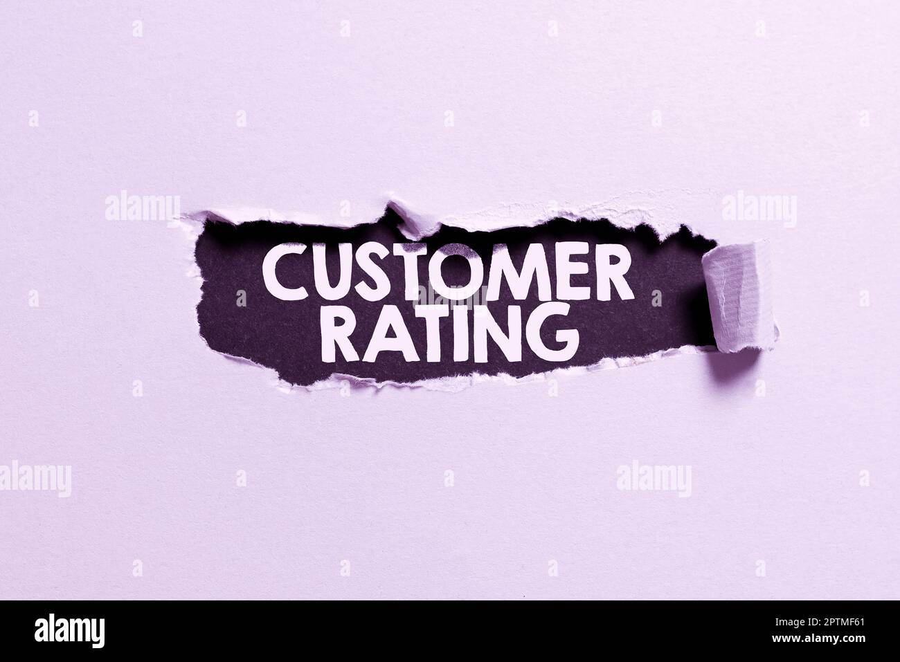 Text caption presenting Customer Rating, Concept meaning gauge the ...