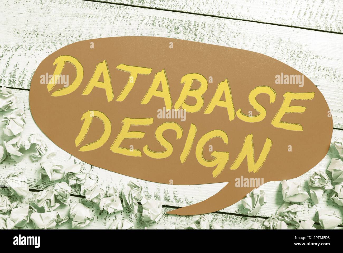 Text Sign Showing Database Design Word For Organisation Of Data