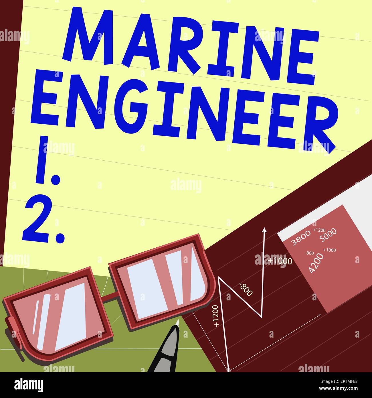 Conceptual display Marine Engineer, Business concept incharge with ...