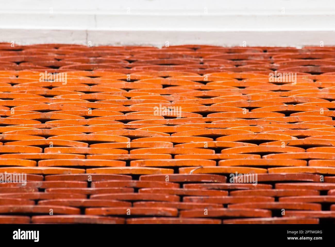 Clay tiles are used to make temple roofs in Thailand Stock Photo - Alamy