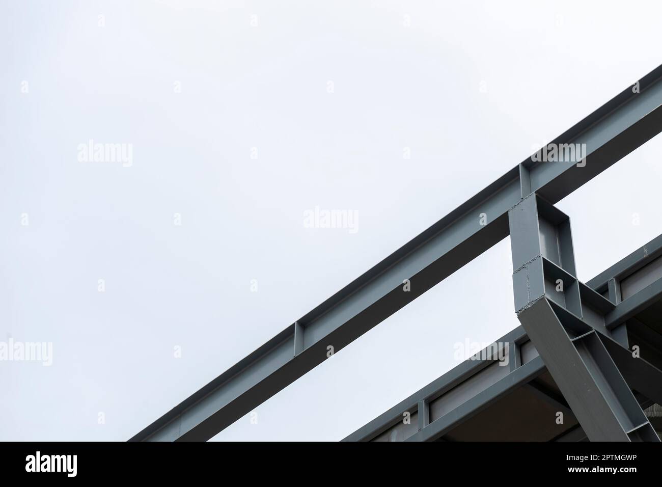 Steel frame structure is old for background Stock Photo - Alamy
