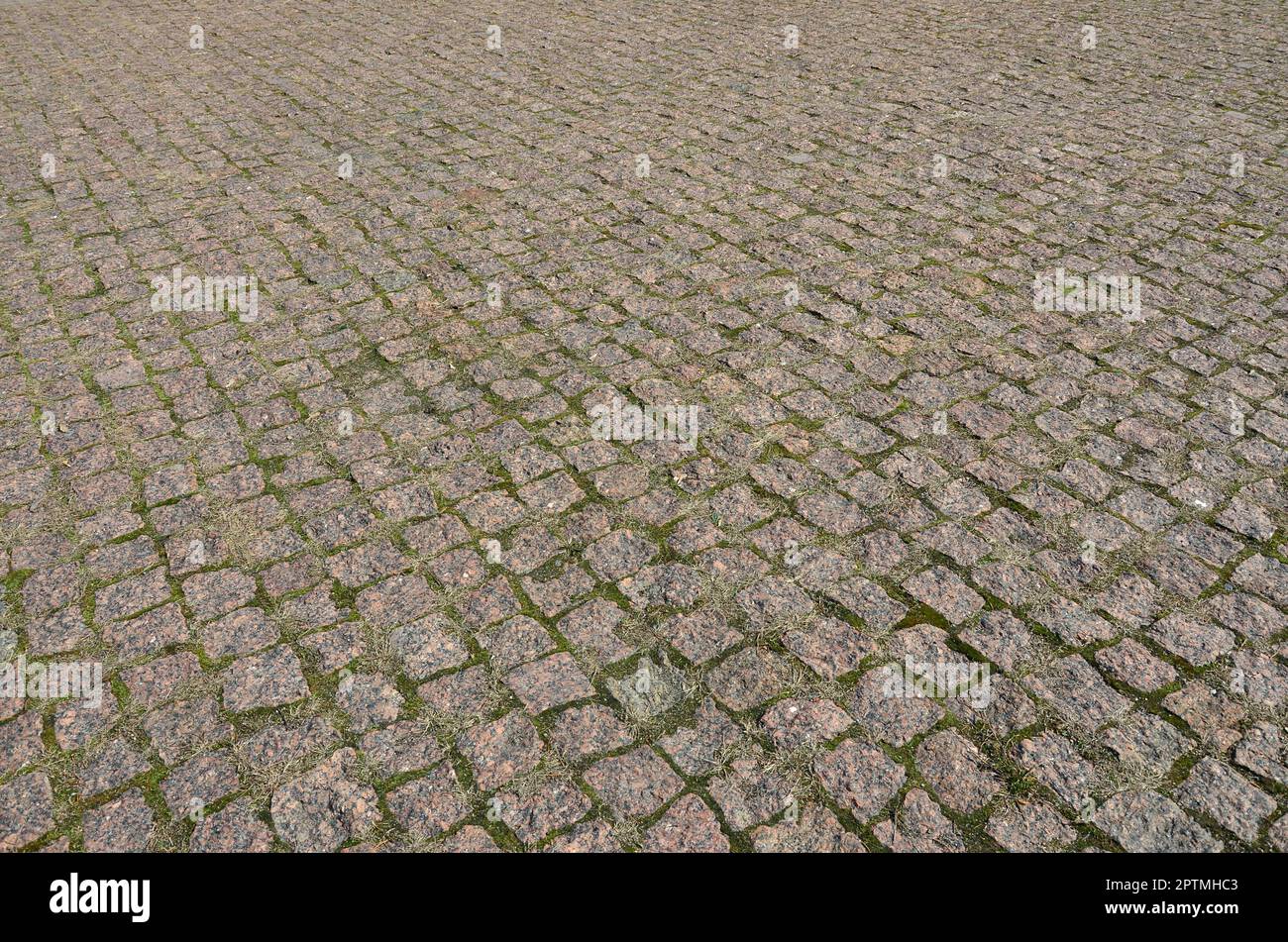 Cobbles texture - hard pavement, a kind of pavement, laid out by flat ...