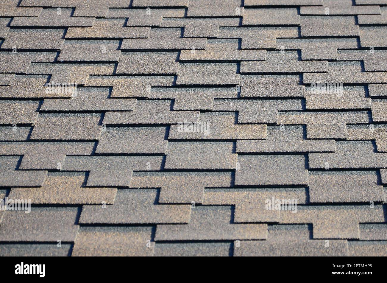 Modern roofing and decoration of chimneys. Flexible bitumen or slate ...