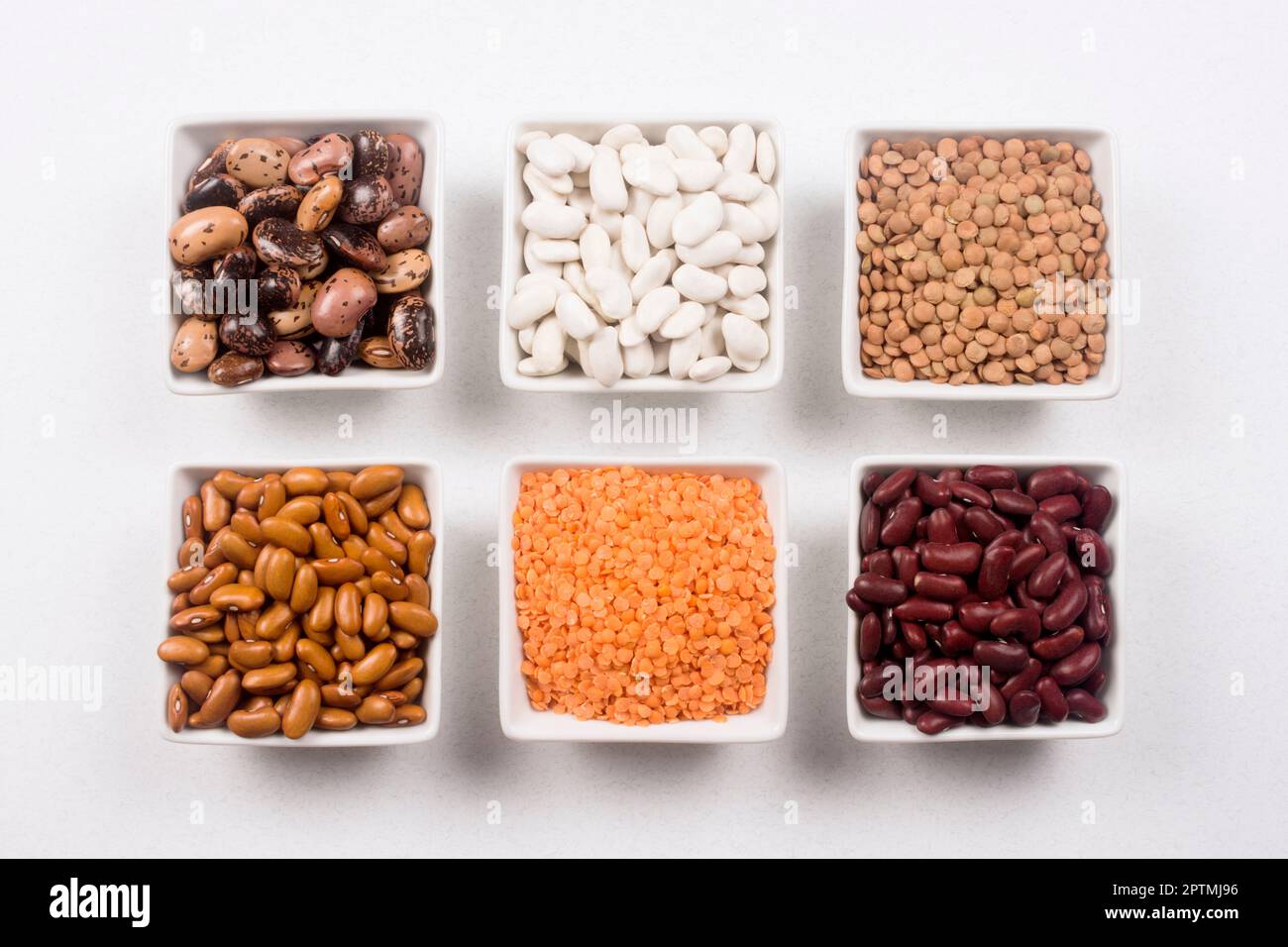 Different food ingredients from legume family like beans and lentils on ...