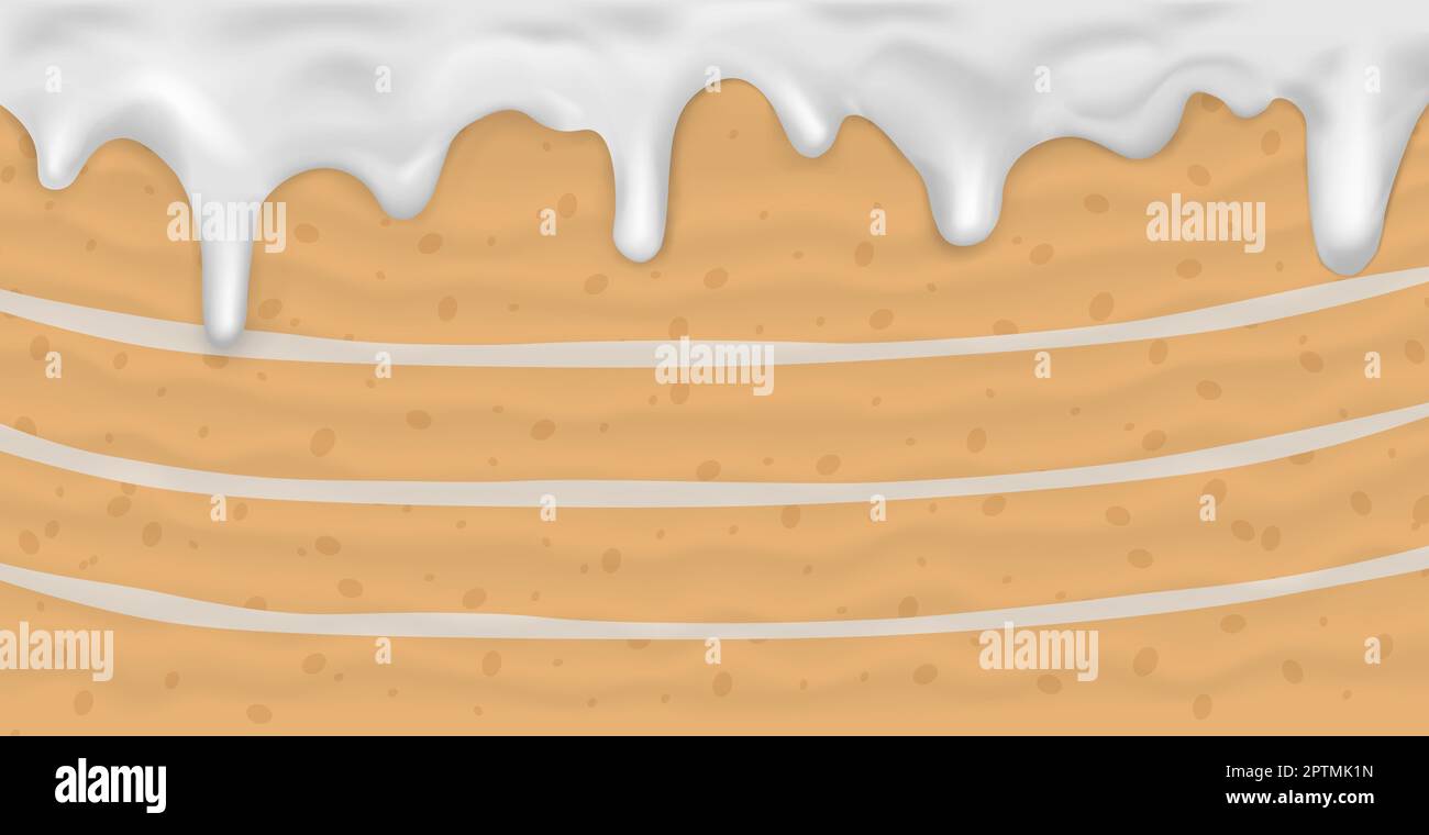 Panoramic background layer cake, food texture - Vector illustration ...