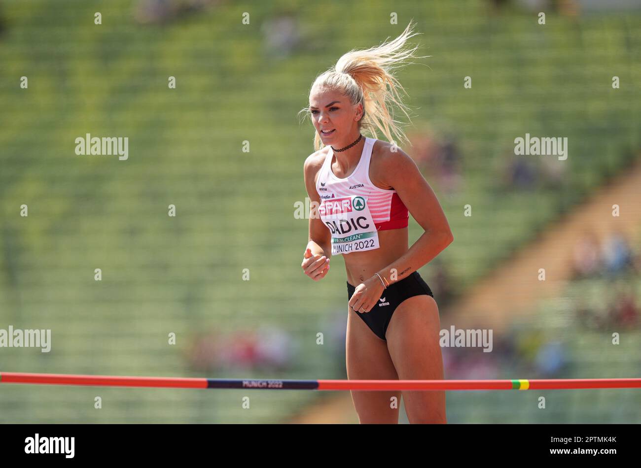Ivona Dadic participating in the high jump of the European Athletics ...