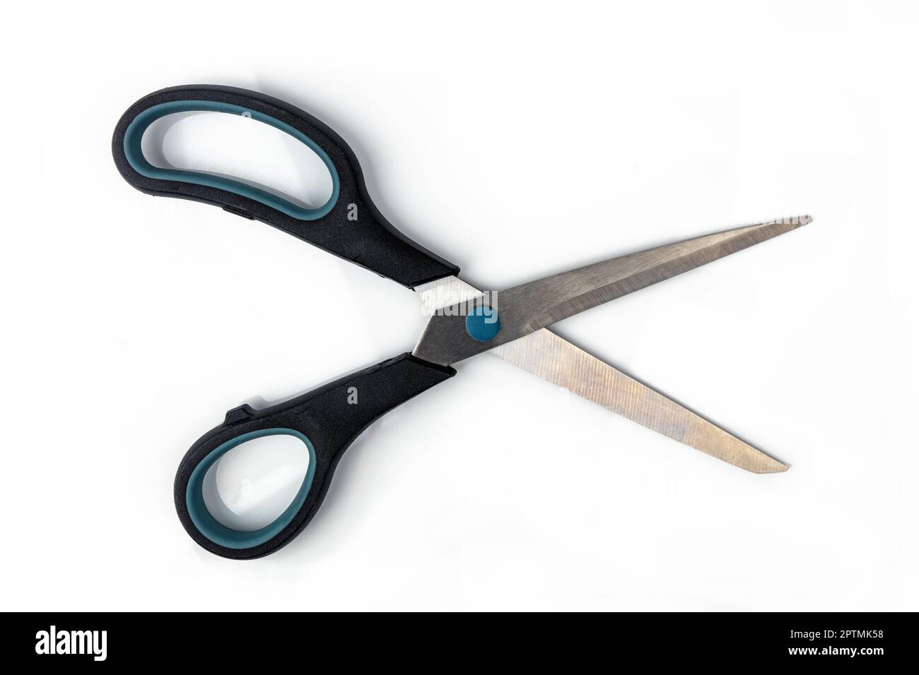 One Scissor isolated over white background Stock Photo - Alamy