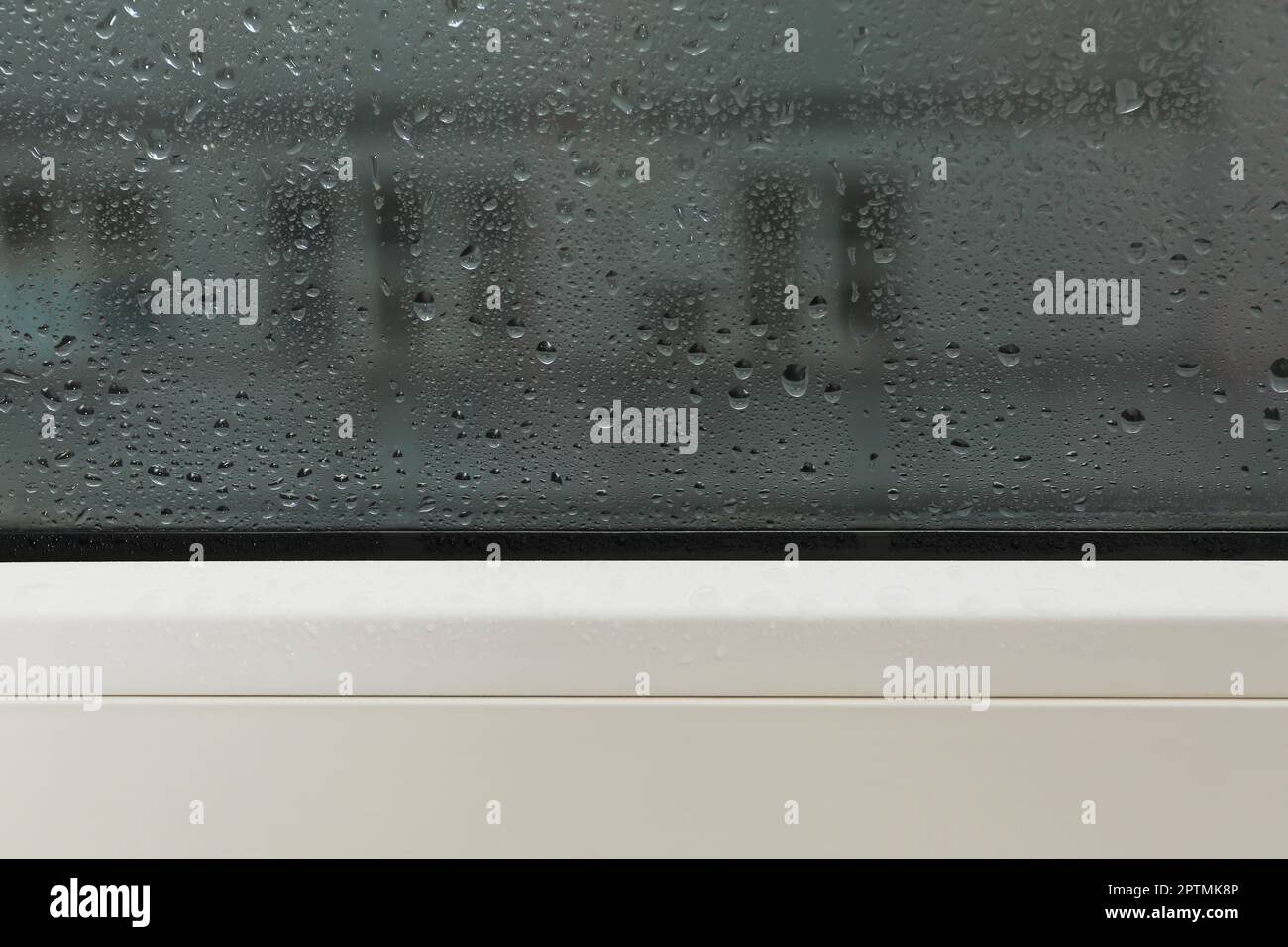 Window glass with water drops, closeup. Rainy weather Stock Photo - Alamy