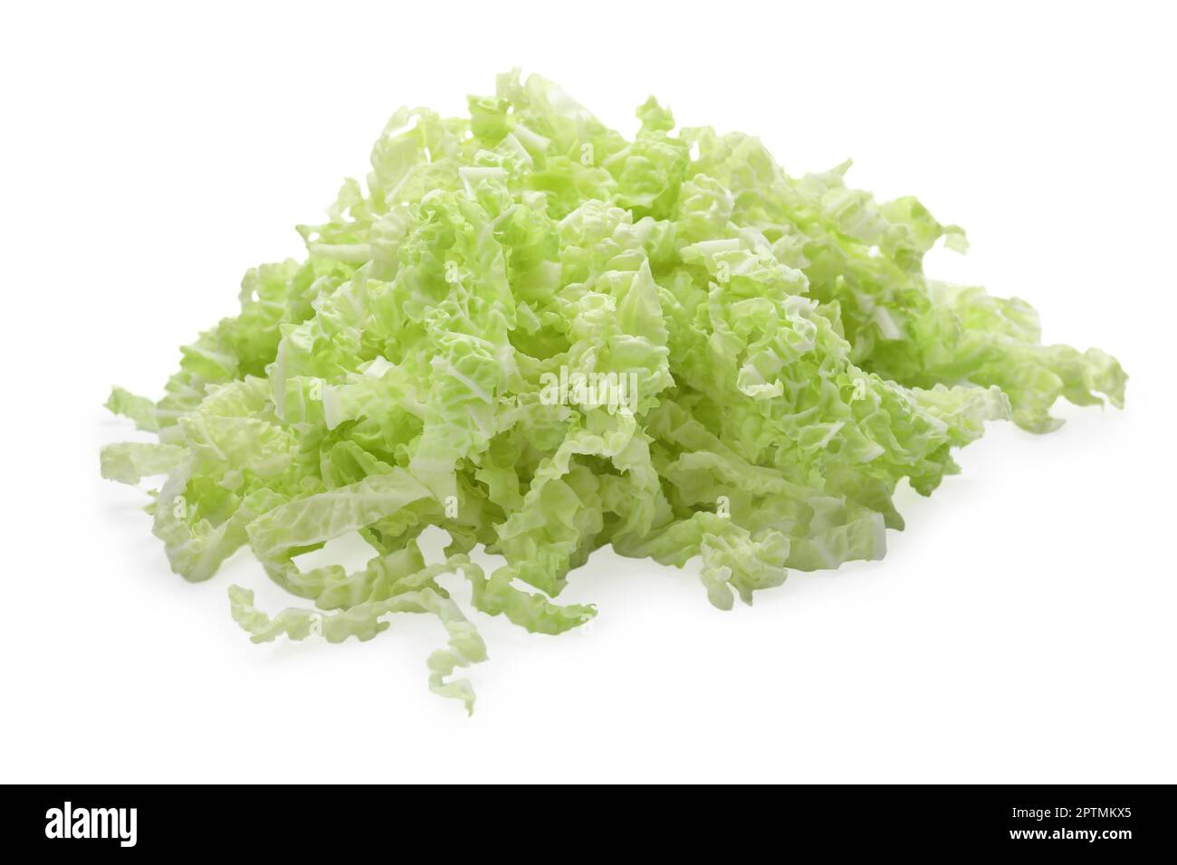 Pile of chopped Chinese cabbage on white background Stock Photo - Alamy