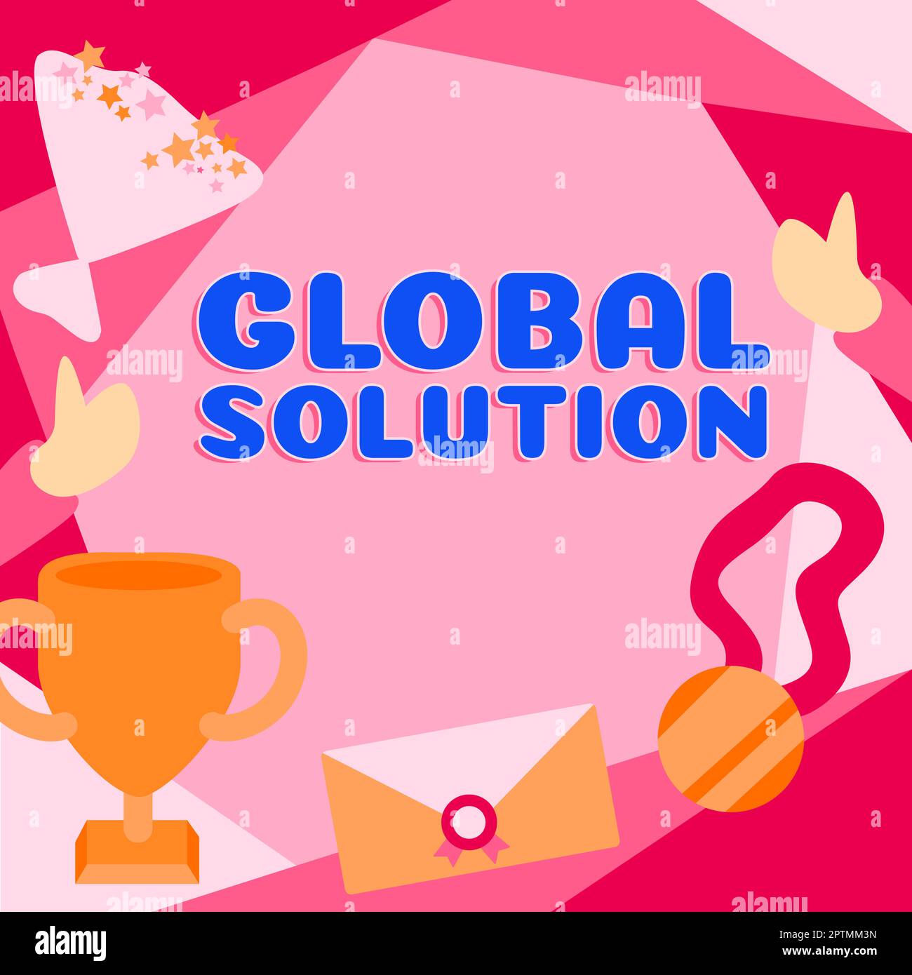 Sign displaying Global Solution, Word for dealing with a difficult ...