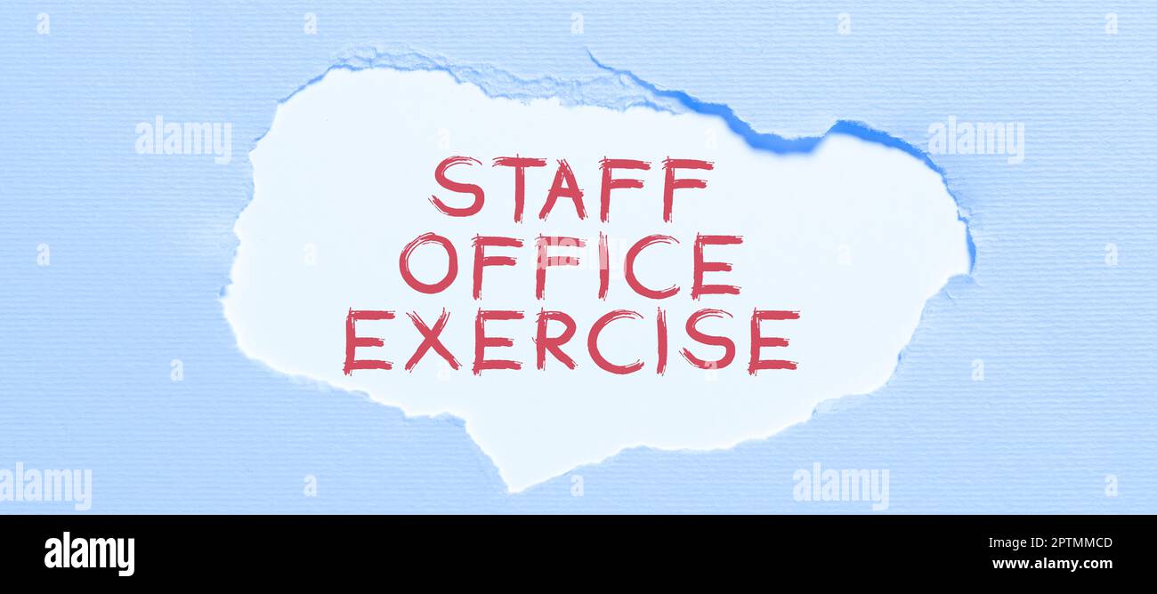 Conceptual display Staff Office Exercise, Conceptual photo Promoting ...