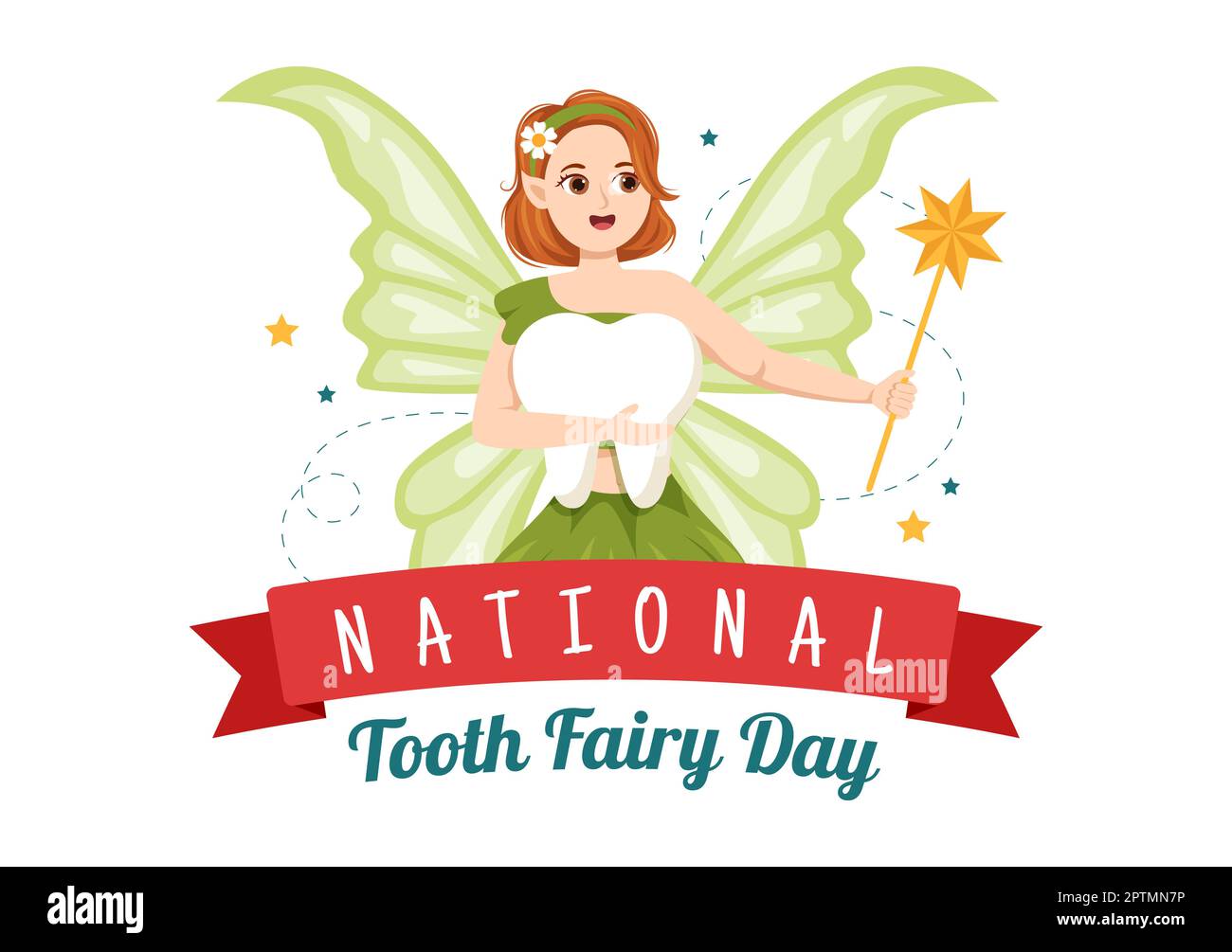 National Tooth Fairy Day with Little Girl to Help Kids for Dental ...