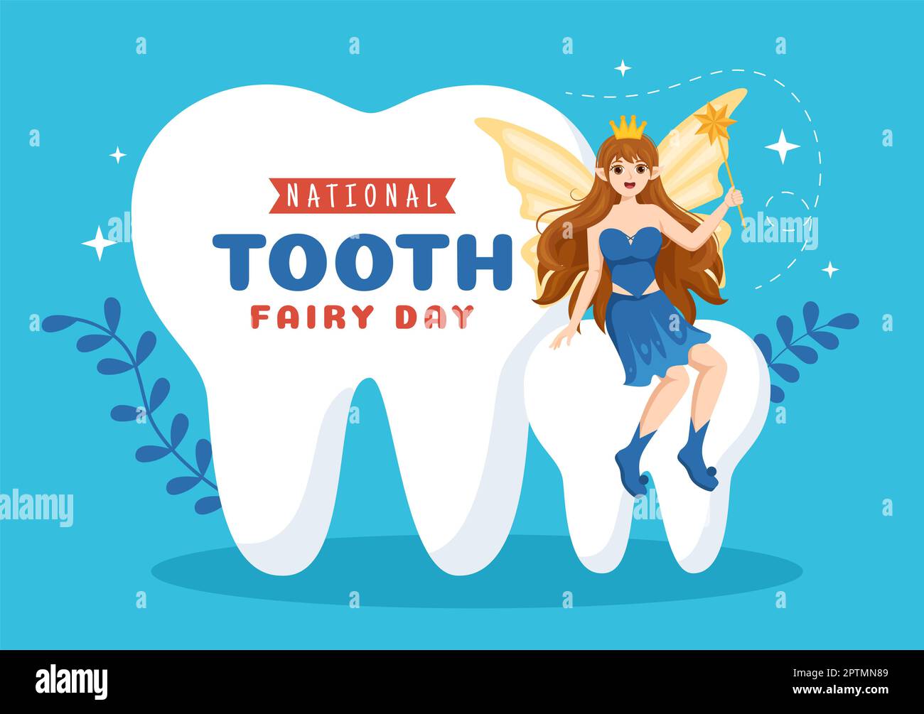 National Tooth Fairy Day with Little Girl to Help Kids for Dental ...