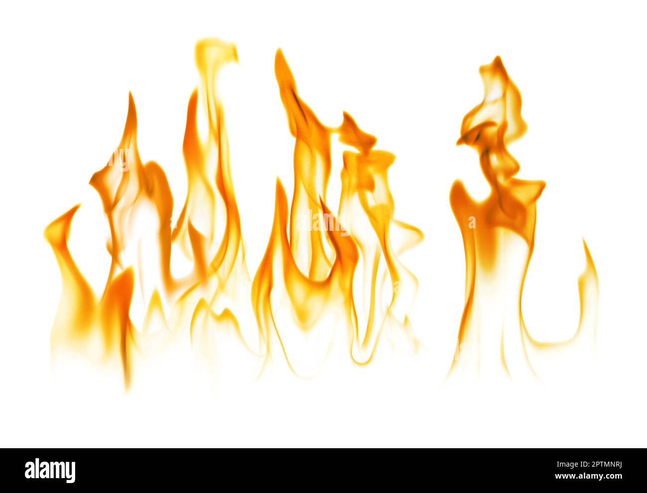 Beautiful bright fire flames on white background Stock Photo - Alamy