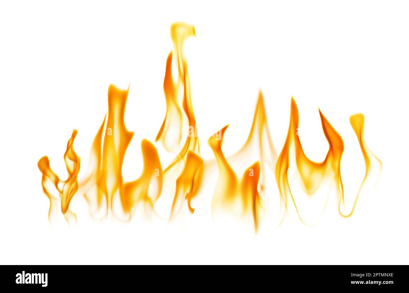 Beautiful bright fire flames on white background Stock Photo - Alamy