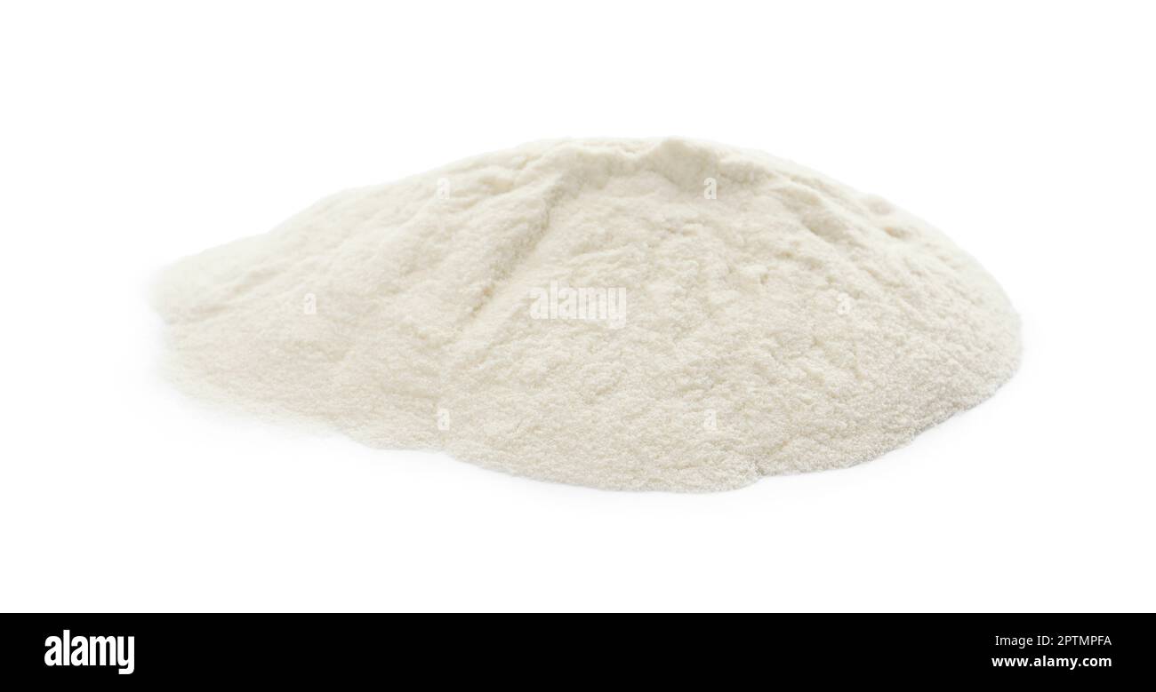 Pile of agar-agar powder isolated on white Stock Photo - Alamy