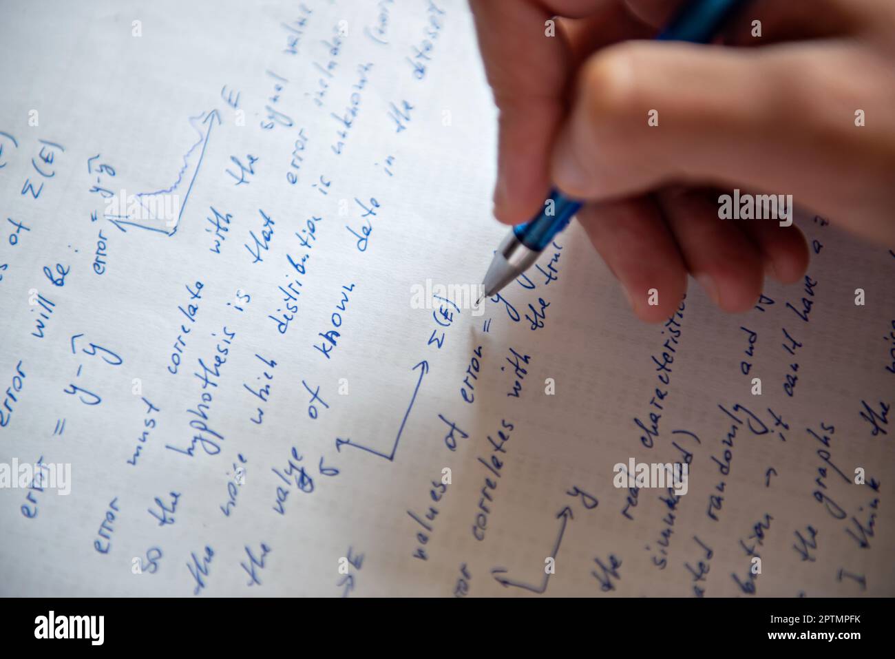 Student writing mathematical calculations hi-res stock photography and ...