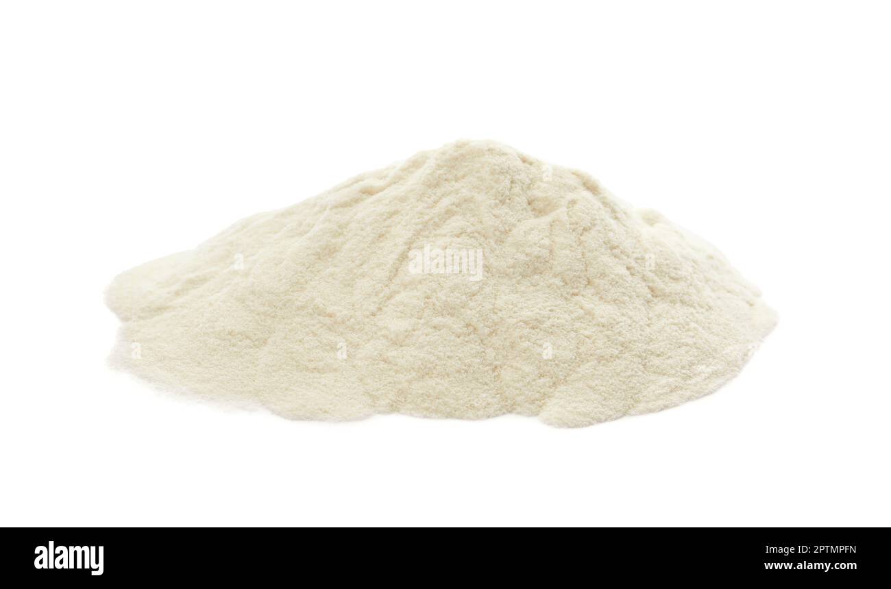 Pile of agar-agar powder isolated on white Stock Photo - Alamy