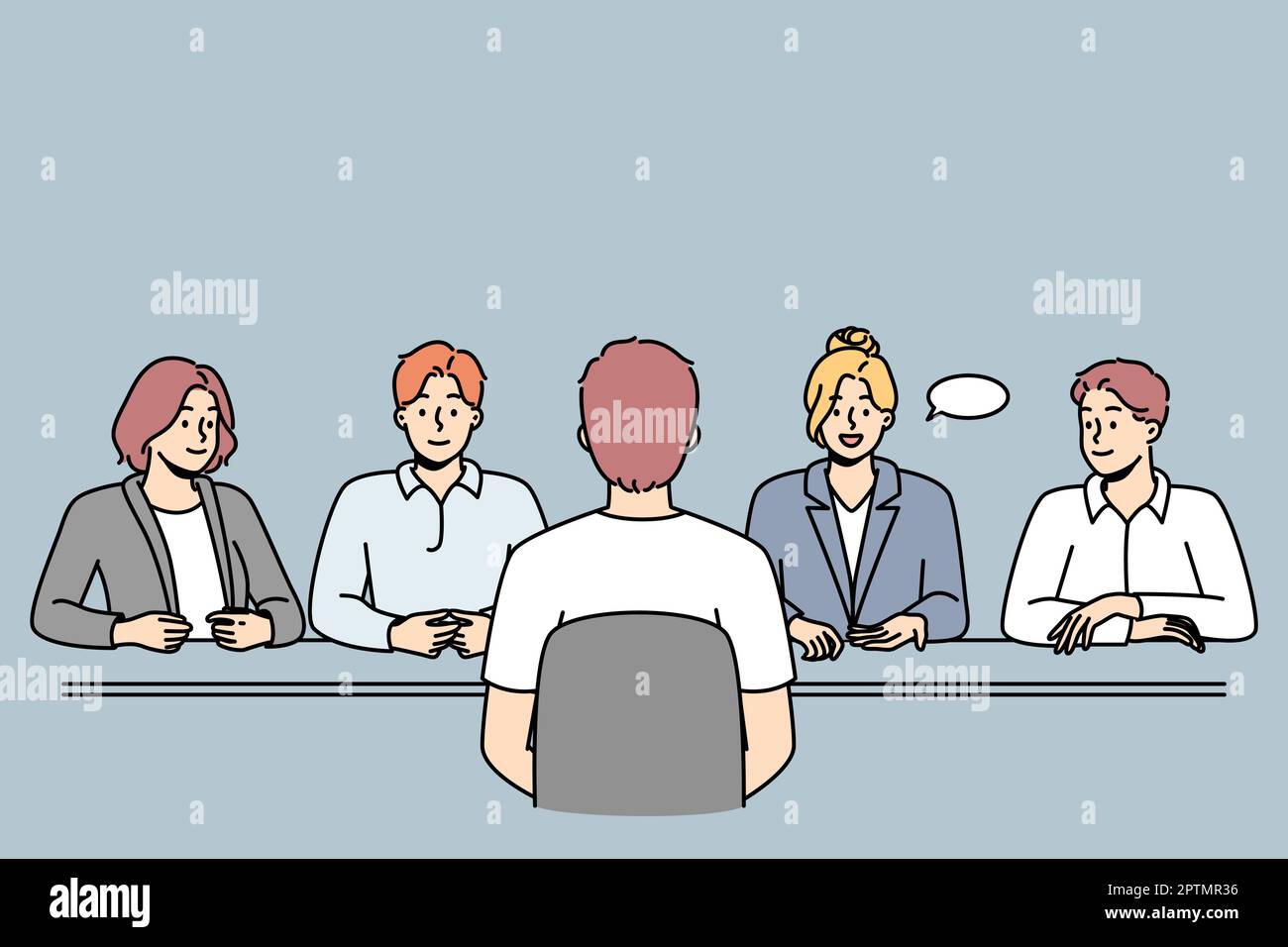 Job interview young male Stock Vector Images - Alamy