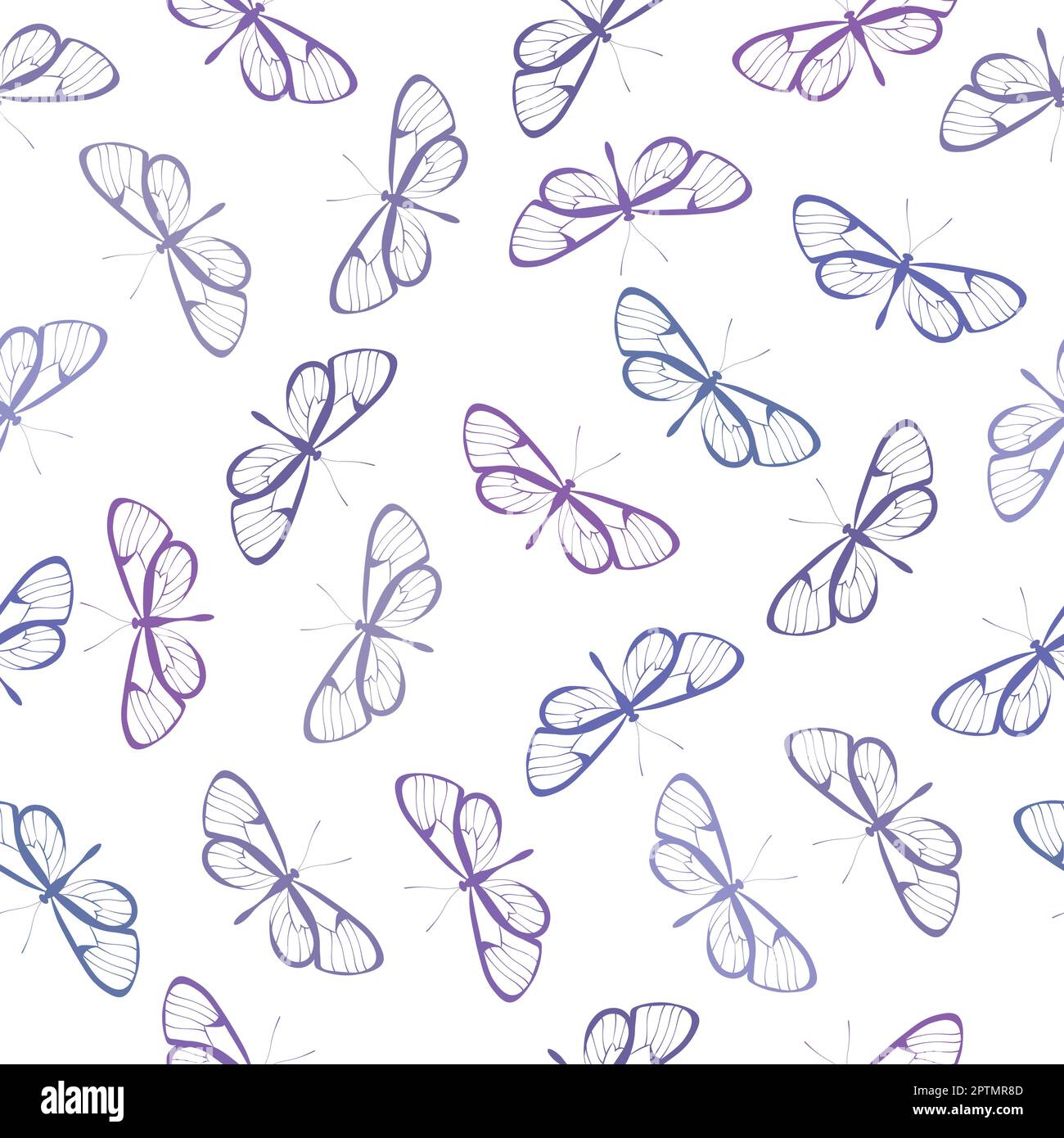 Blue butterfly seamless repeat pattern vector Stock Vector Image & Art ...