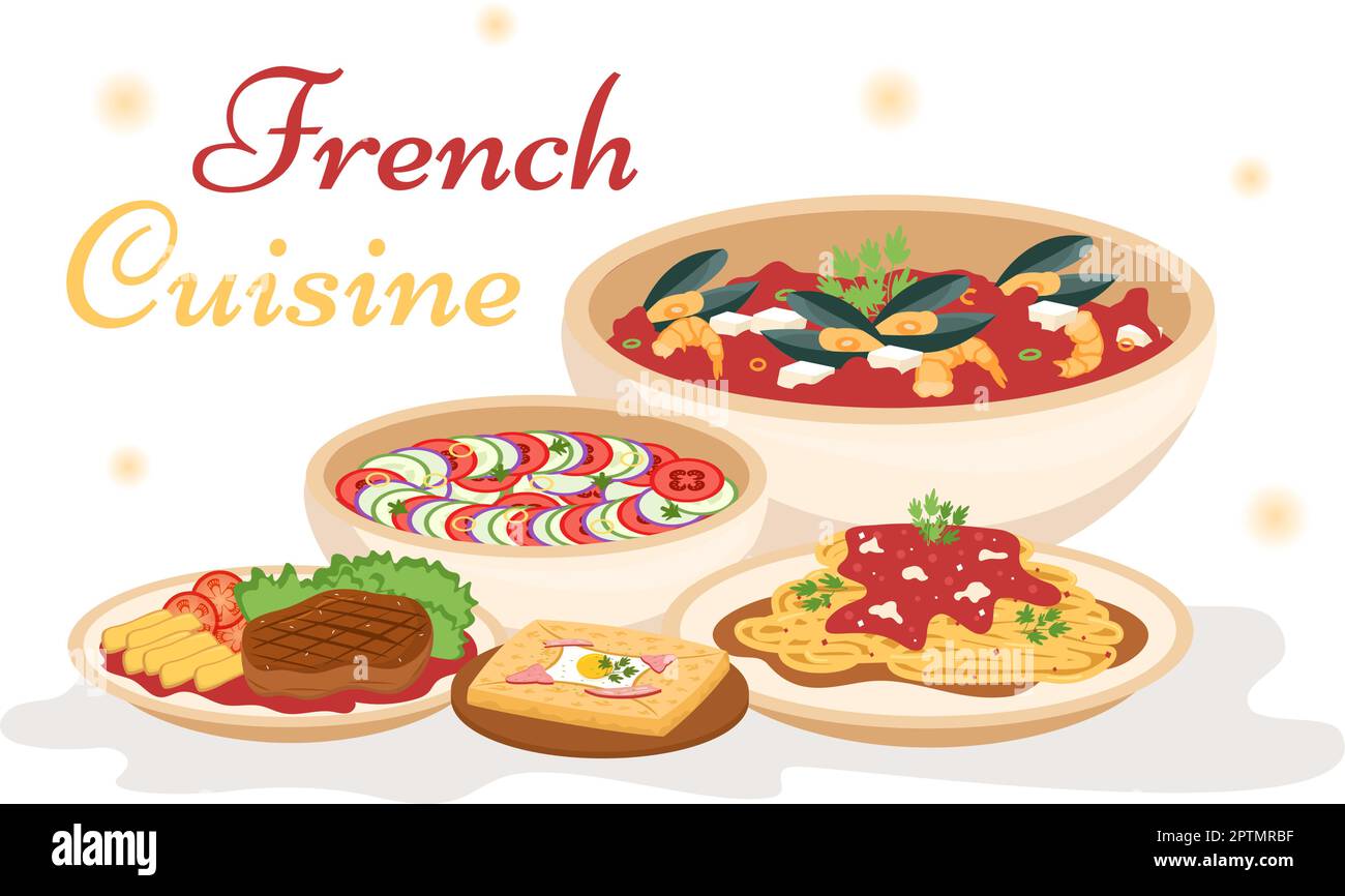 French Cuisine Restaurant with Various Traditional or National Food ...