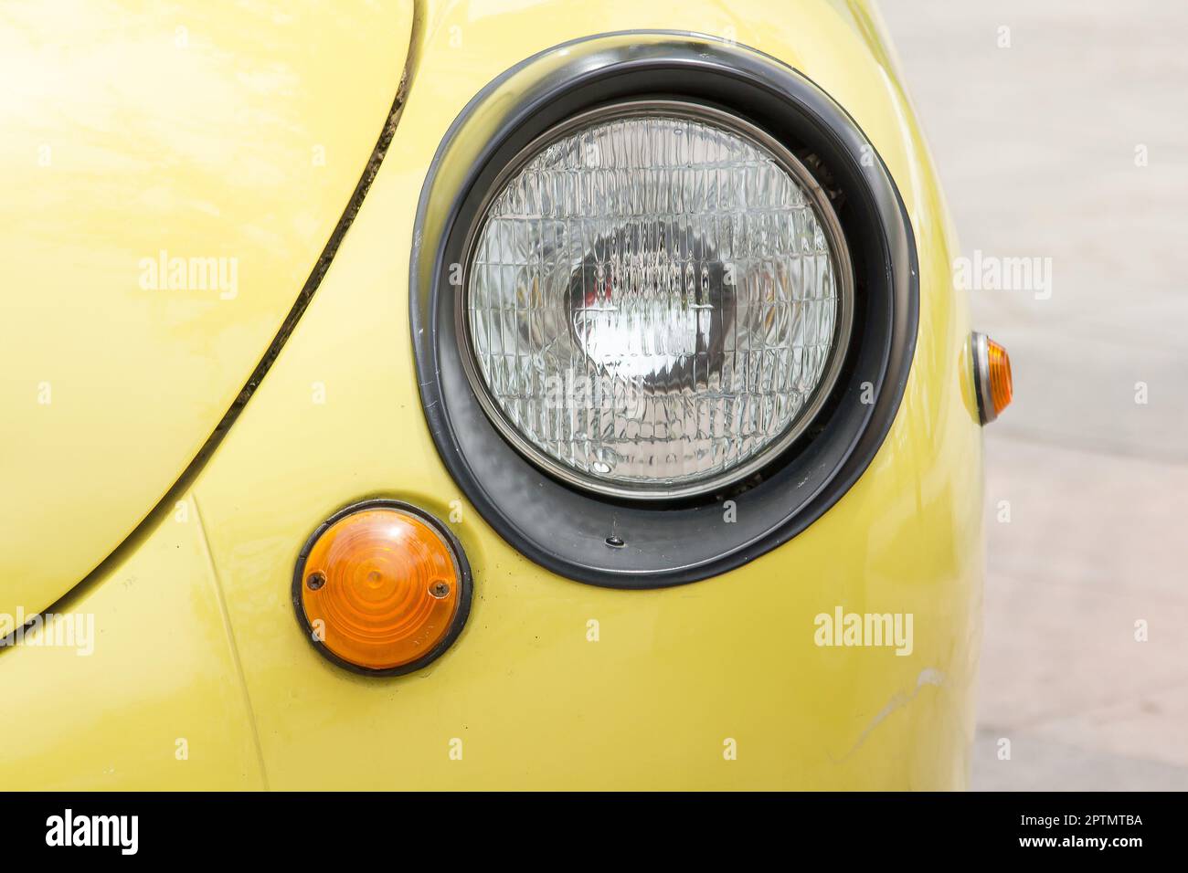 Lights in front of a vintage car with a unique sphere Stock Photo - Alamy