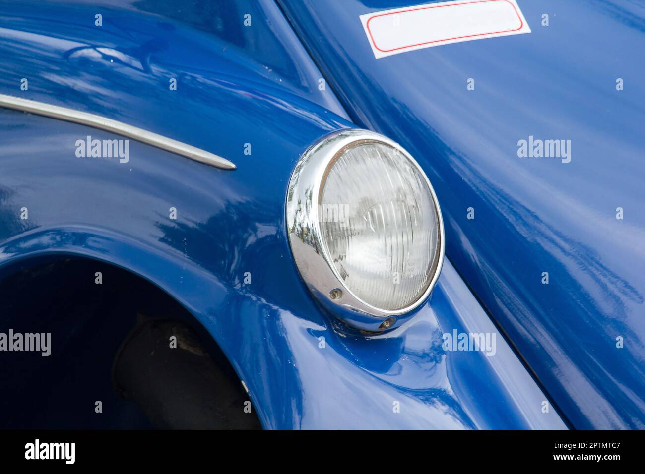 Lights in front of a vintage car with a unique sphere Stock Photo - Alamy