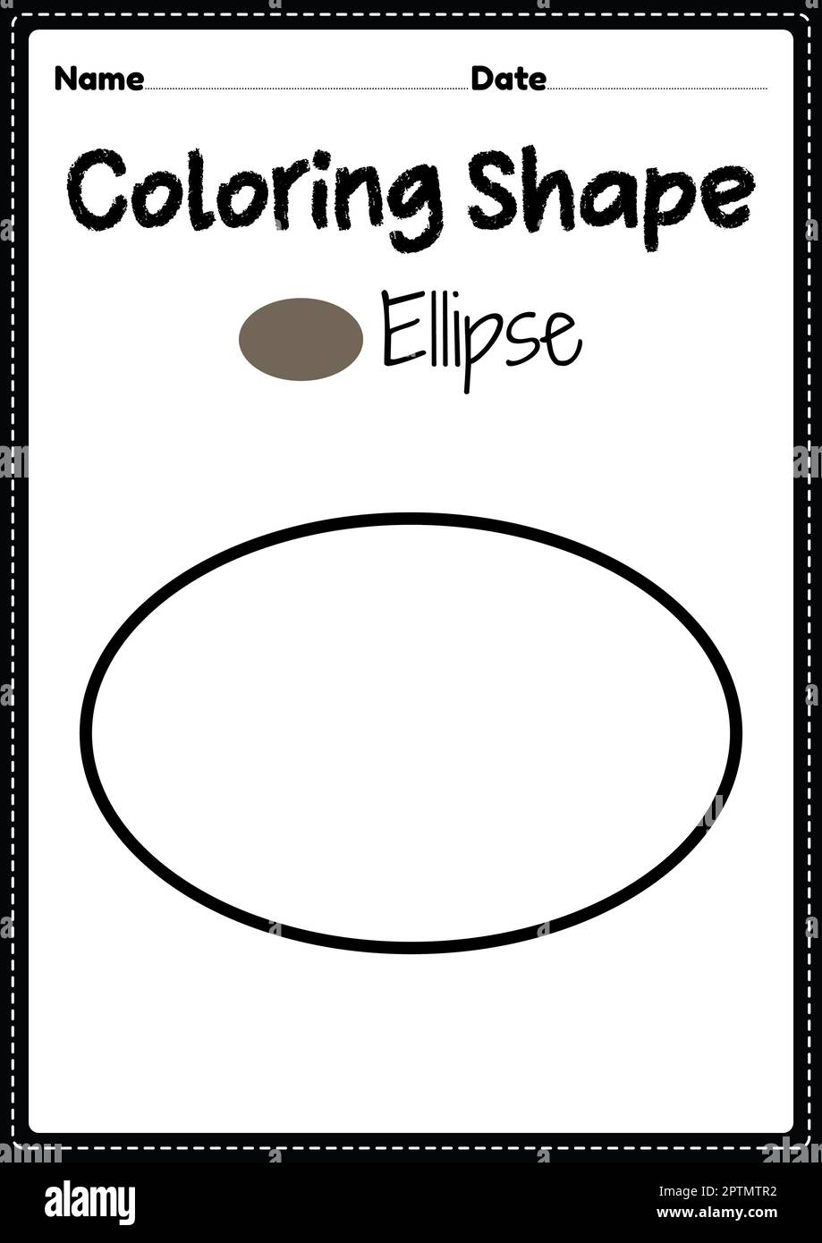 Ellipse coloring page for preschool, kindergarten & Montessori kids to ...