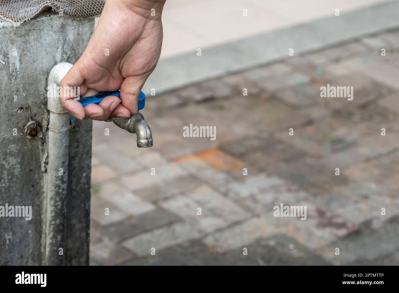 Human hand opening tap water hi-res stock photography and images - Alamy